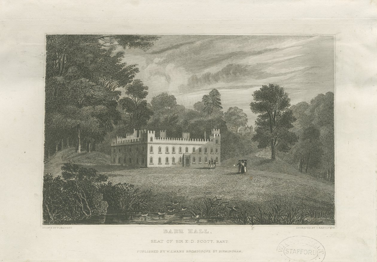 [Great] Barr Hall : gravure, nd [milieu du 19e siècle]