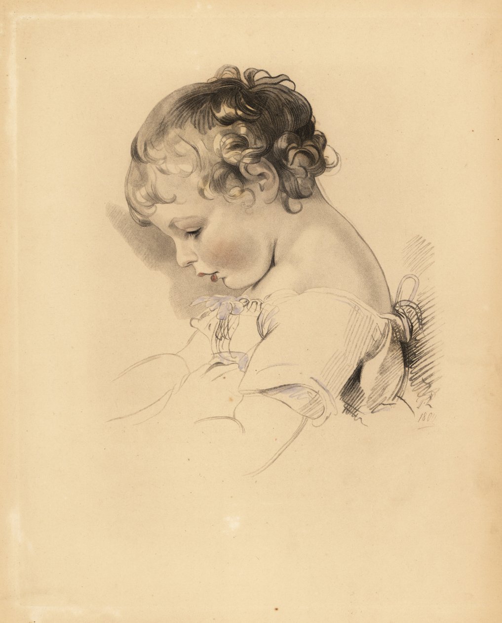 Portrait de Henry Bloxam, neveu de Sir Thomas Lawrence. Garçon en robe ...