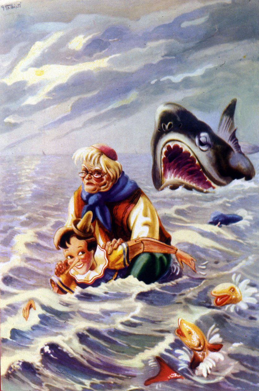 Illustration du conte de Pinocchio par Carlo Collodi : Pinocchio et ...