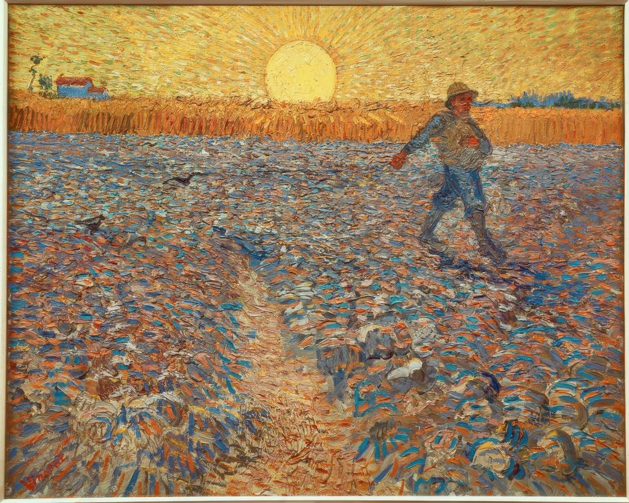 Le semeur au coucher du soleil | Vincent van Gogh